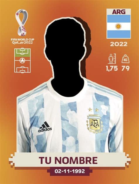 Figuritas mundial 2022 personalizadas Cartas de fútbol Camiseta de