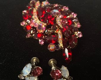 Ruby Red Brooch Etsy