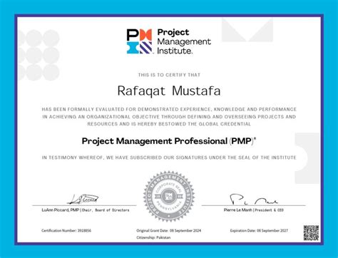 I Earned A Pmp® Certification Rafaqat Mustafa Posted On The Topic