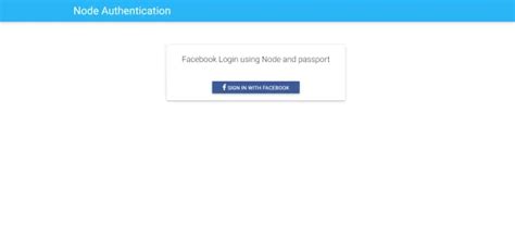 Facebook Authentication Using Nodejs And Passportjs