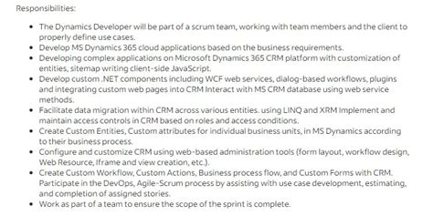 Microsoft Dynamics 365 Crm Developer Job Recruiters Review