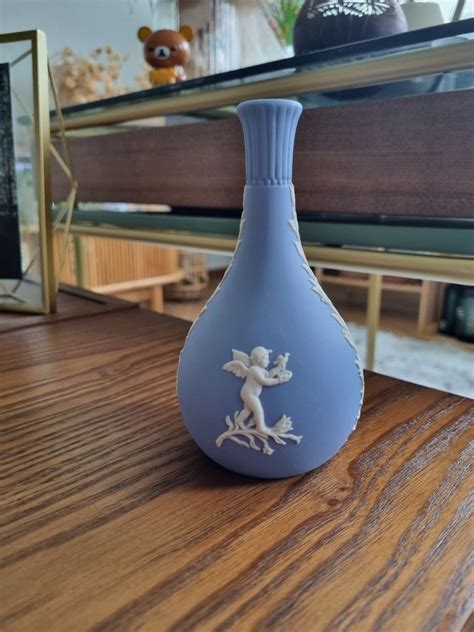 Vintage Wedgwood Jasperware Light Blue Bud Vase Furniture And Home