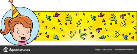 Cartoon Birthday Girl Graphic Stock Vector By ©cthoman 154903002
