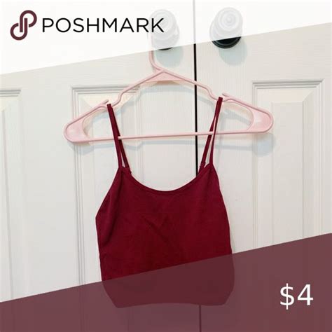Maroon Crop Maroon Cropped Stretchy