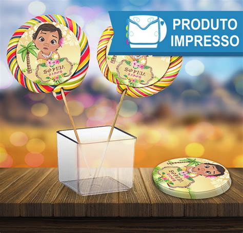 Adesivo Pirulito Moana Baby no Elo MD Gráfica criativa e personalizados F A