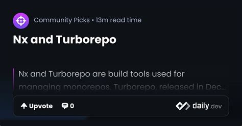Nx And Turborepo R Turborepo