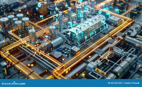 Concept Of Smart Technology For Industrial Revolution And Automated Logistic Control Stock Image