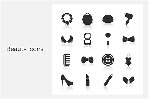 Premium Vector Beauty Icons Set Free Vector