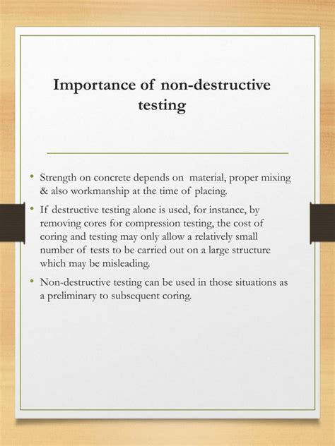 Non Destructive Test Ppt Geology Science