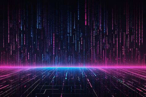 Premium Photo Abstract Pink And Blue Binary Data Background