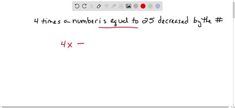 solved write each sentence as an equation let the variable x represent