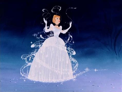 When You See A Picture Of Cinderellas Dress Transformation Is She More Commonly Looking Up Or