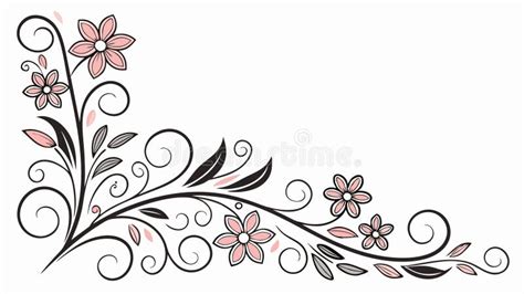 Ornate Floral Corner Decorative And Elegant Vector Design Generative Ai Stock Vector