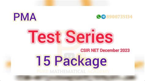 Csir Net December 2023 Mathematics Test Series Pure Mathematical Academy Test Series Csir