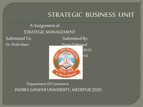 Strategic Business Unit Pptx