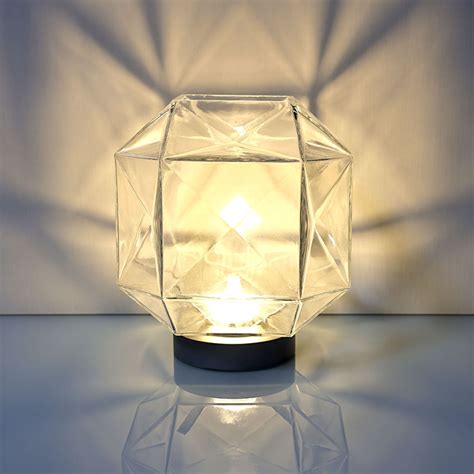 China Led Table Lamp With Prismatic Glass Shade Suppliers
