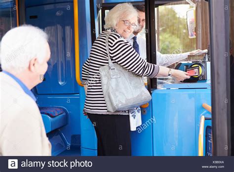 Woman Bus Boarding Stock Photos Woman Bus Boarding Stock Images Alamy