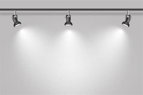 스튜디오 흰 벽 배경에 스포트 라이트 무료 벡터