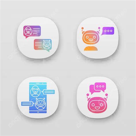 Los Iconos De La Aplicaci N Chatbots Establecen El Logotipo Vectorial