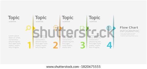 Flow Chart Infographic Template Design Elements Stock Vector Royalty