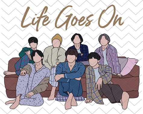 Bts Poster Room Bts Life Goes On Svg Png Instant Download Bts Poster