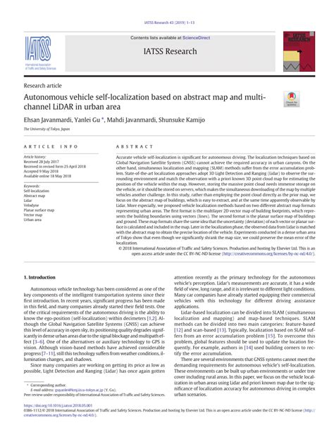pdf autonomous vehicle self localization based on abstract map and