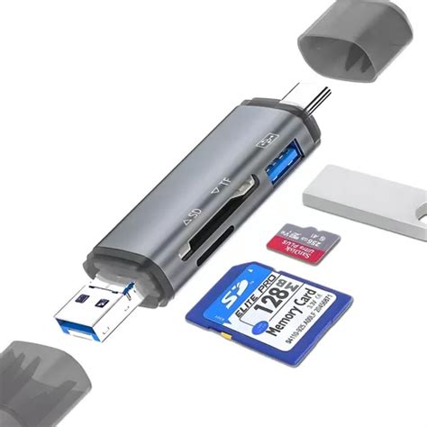 Lector De Tarjetas De Memoria Usb C Adaptador Otg Usb 6 En 1 Meses