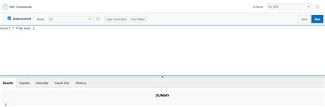 Oracle Application Express Build Sql Command Workshop Stack Overflow