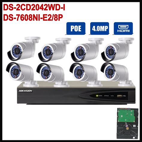 Aliexpress Buy Hikvision 8CH 1080P POE Kit POE NVR 8PCS 4mp PoE