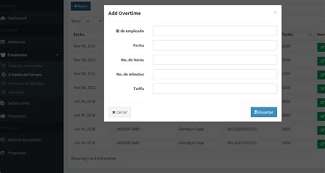 Sistema De Control De Asistencia De Personal En Php Y Mysql Y Nomina