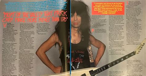 Kiss La Banda MÀs Caliente Del Mundo Recortes De Vinnie Vincent De 1990