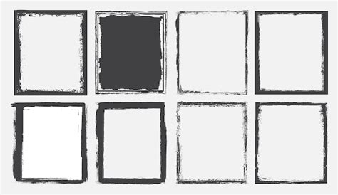 Premium Photo Grunge Frames Set