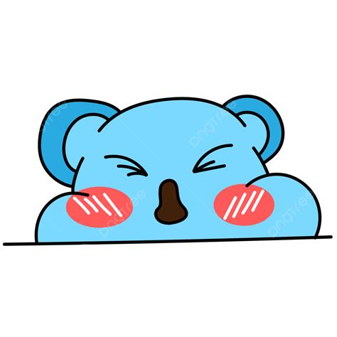Desenho Animado Coala Azul Dormindo PNG Coala Desenho Animado
