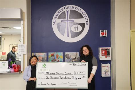 Team Greenfire Donates And Volunteers For Milwaukee Christian Center Greenfire Management