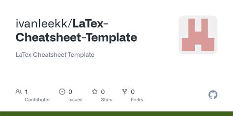 Github Ivanleekklatex Cheatsheet Template Latex Cheatsheet Template