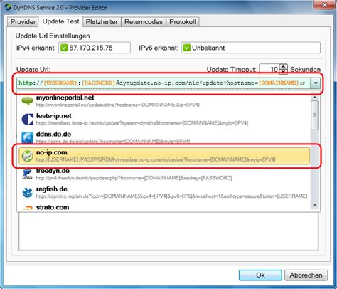 Matthias Software Blog DynDNS Service Konfiguration für No IP