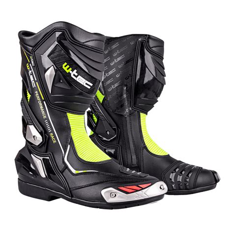 Buty Motocyklowe W TEC Beastor Czarno Zielony InSPORTline