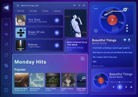 Music Player Web Ui Design Concept Figma