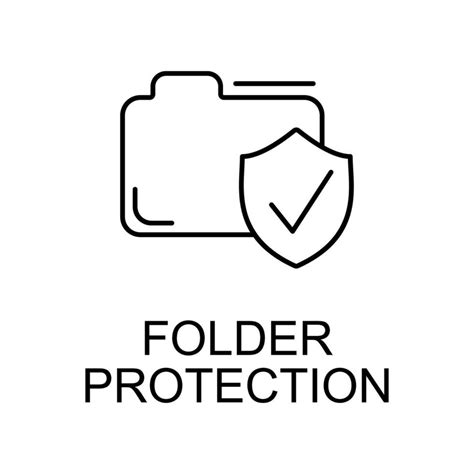 Folder Protection Vector Icon 22763800 Vector Art At Vecteezy