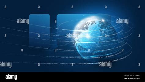 Abstract Blue Modern Minimal Style Cloud Computing Networks Telecommunications Concept Design