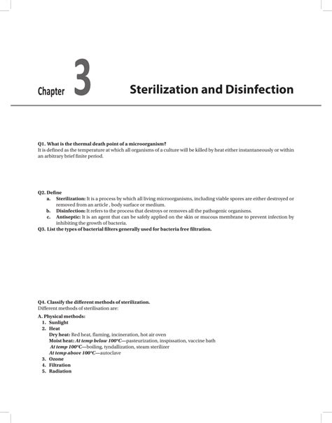 Pdf Sterilization And Disinfection