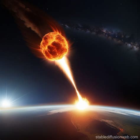 Fireball Soaring Through Earths Sky Stable Diffusion Online