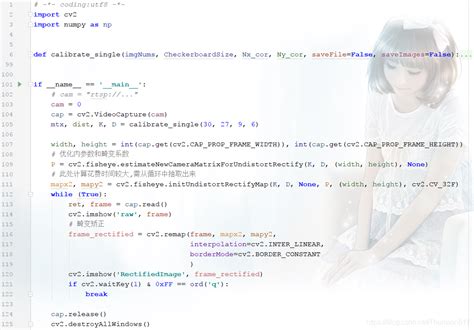 用opencvpython对广角包括鱼眼镜头进行实时畸变校正cv2calibratecameraobjpoints
