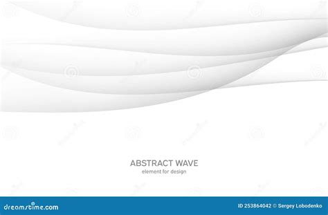 Abstract White Background With Smooth Gray Lines Waves Modern And Fashion Gradient Geometric