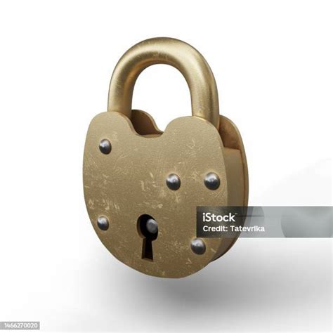 열쇠 구멍이 있는 황금 자물쇠 3d 그림입니다 클리핑 경로가 있는 파일입니다 0명에 대한 스톡 사진 및 기타 이미지 0명