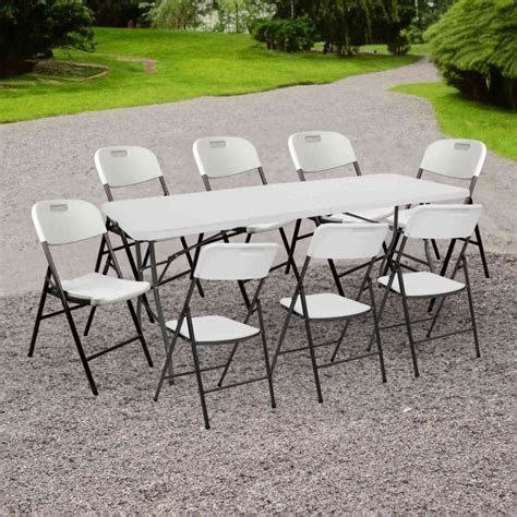 Conjunto Plegable Mesa 240cm Y 8 Sillas Orion 91