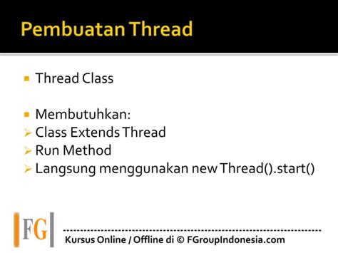 Modul Kelas Programming Java Thread Pptx Programming Languages