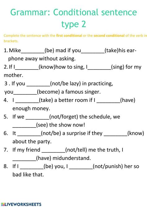 First Conditional Sentences Online Exercise Live Worksheets 57 Off