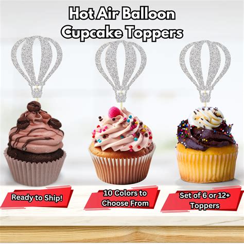 Hot Air Balloon Cupcake Toppers Around The World Cupcake Toppers Time