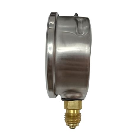 Manômetro Vertical 3500 Psi 250 Bar C Rosca 1 4 Bsp Caixa Inox